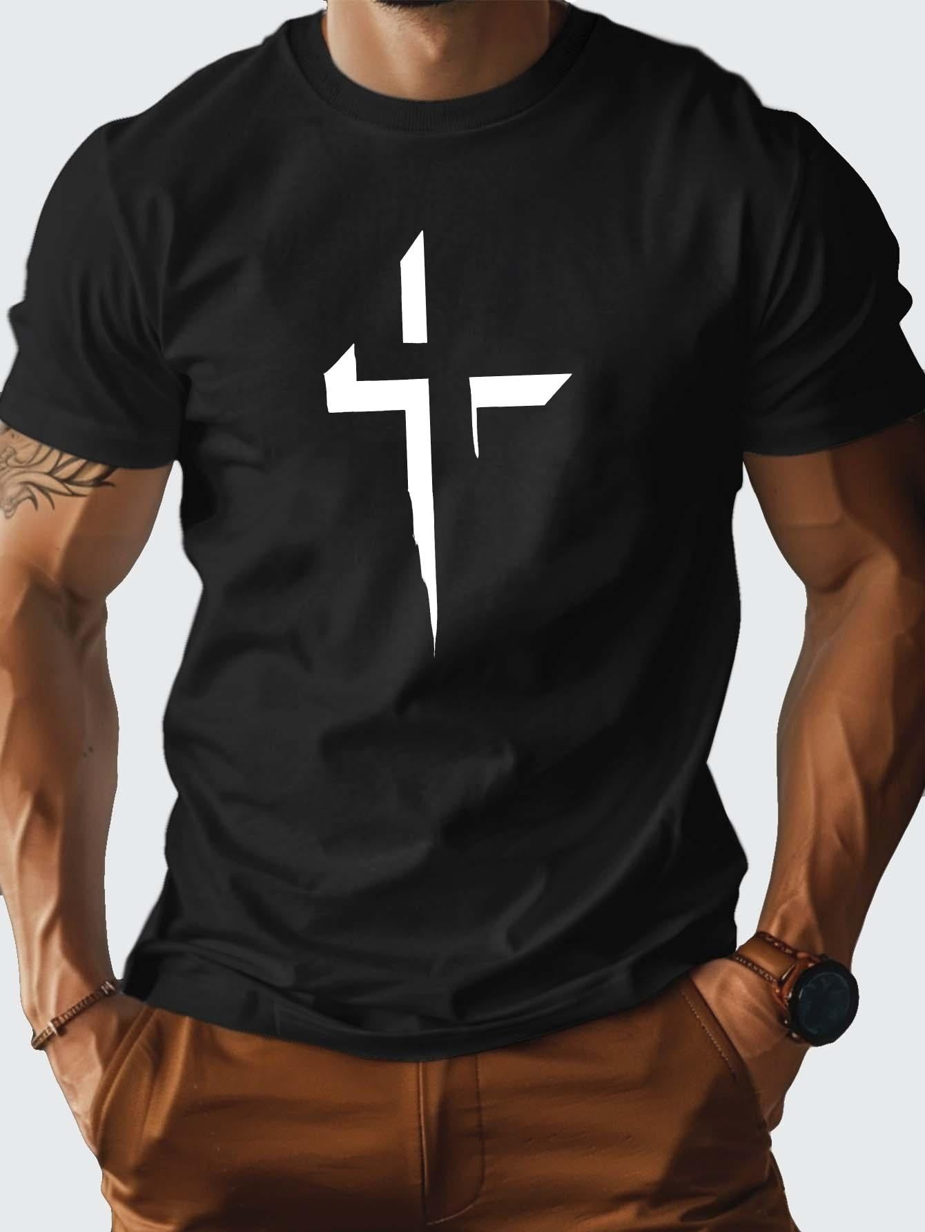 1 pc, 100% cotton T-shirt, Cross Pure Cotton Men's Tshirt Comfort Fit ...