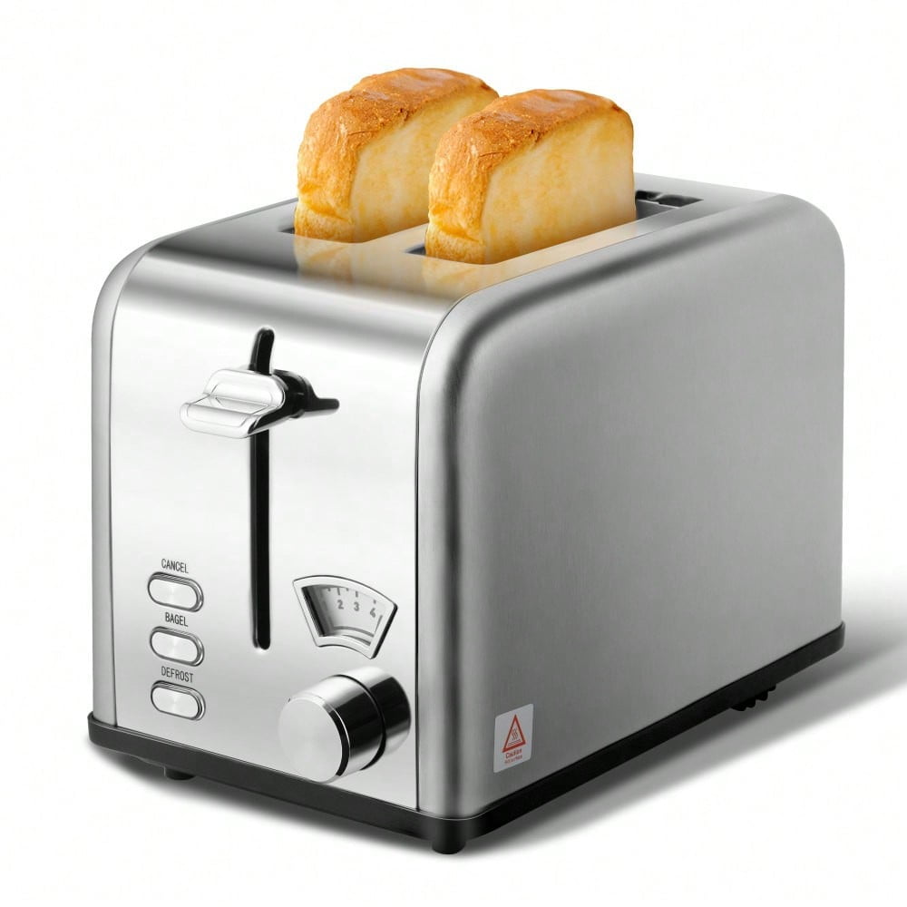1 pc 2-Slice Toaster with 1.5 inch Wide Slot, 5 Browning Setting and 3 ...