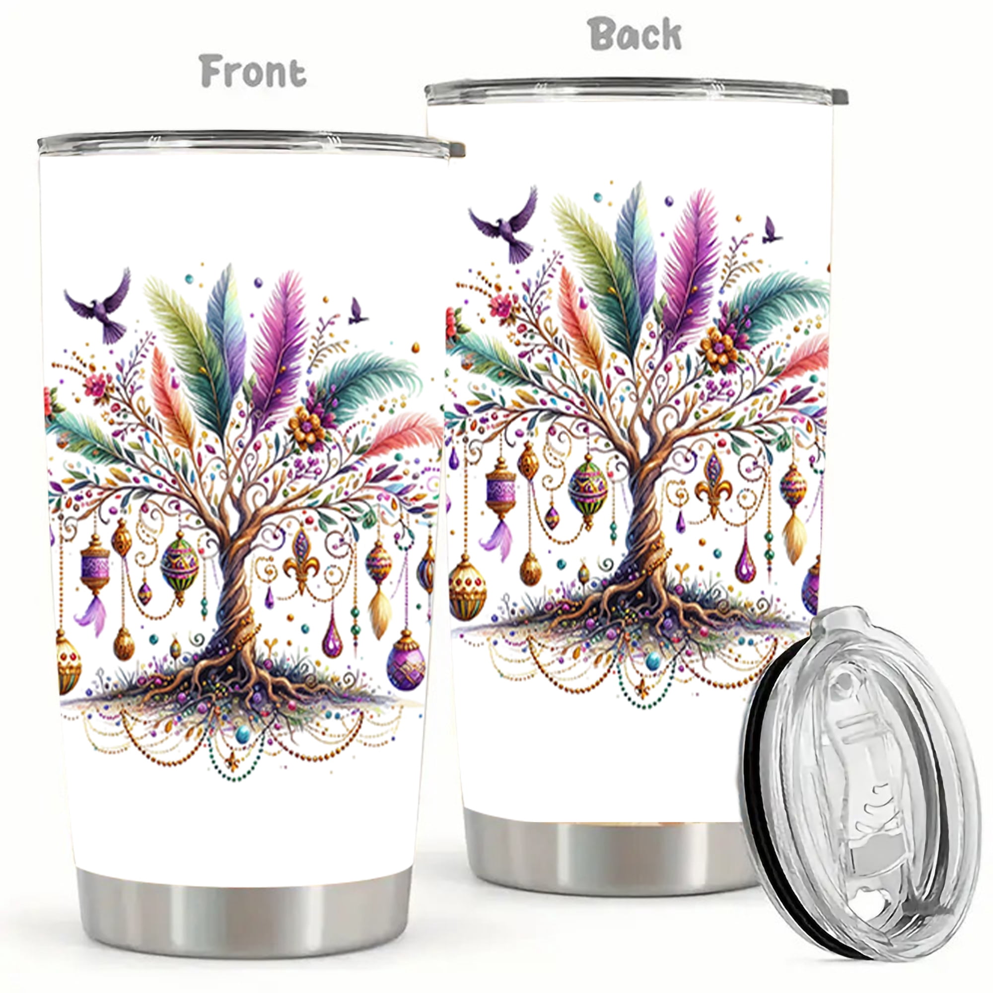 1 pc 20oz Feather Tree Protable Water Botter 3D Printed Drinkware for ...
