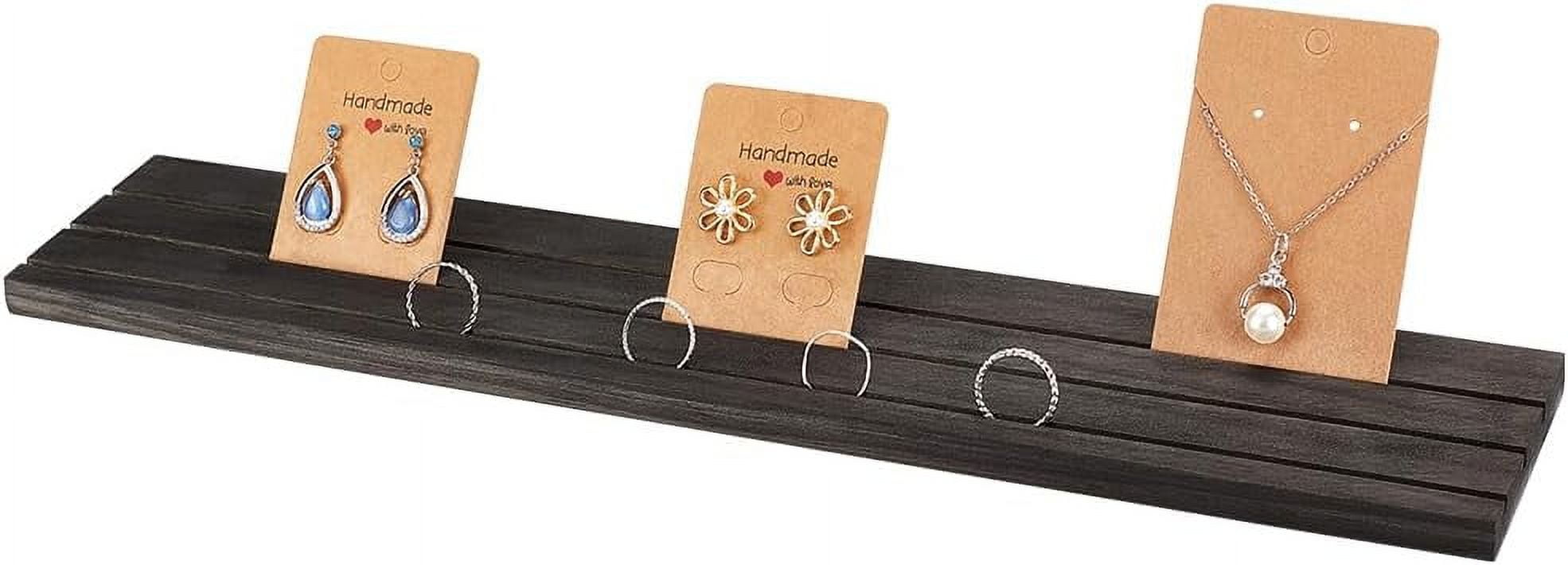 1 pc 3-Slot Rectangle Wood Earring Display Card Stands for Earring ...