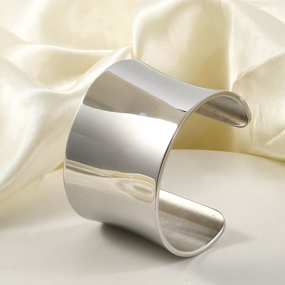 1 pc 304 Stainless Steel Open Cuff Bangles Wide Band Bangles for Women ...