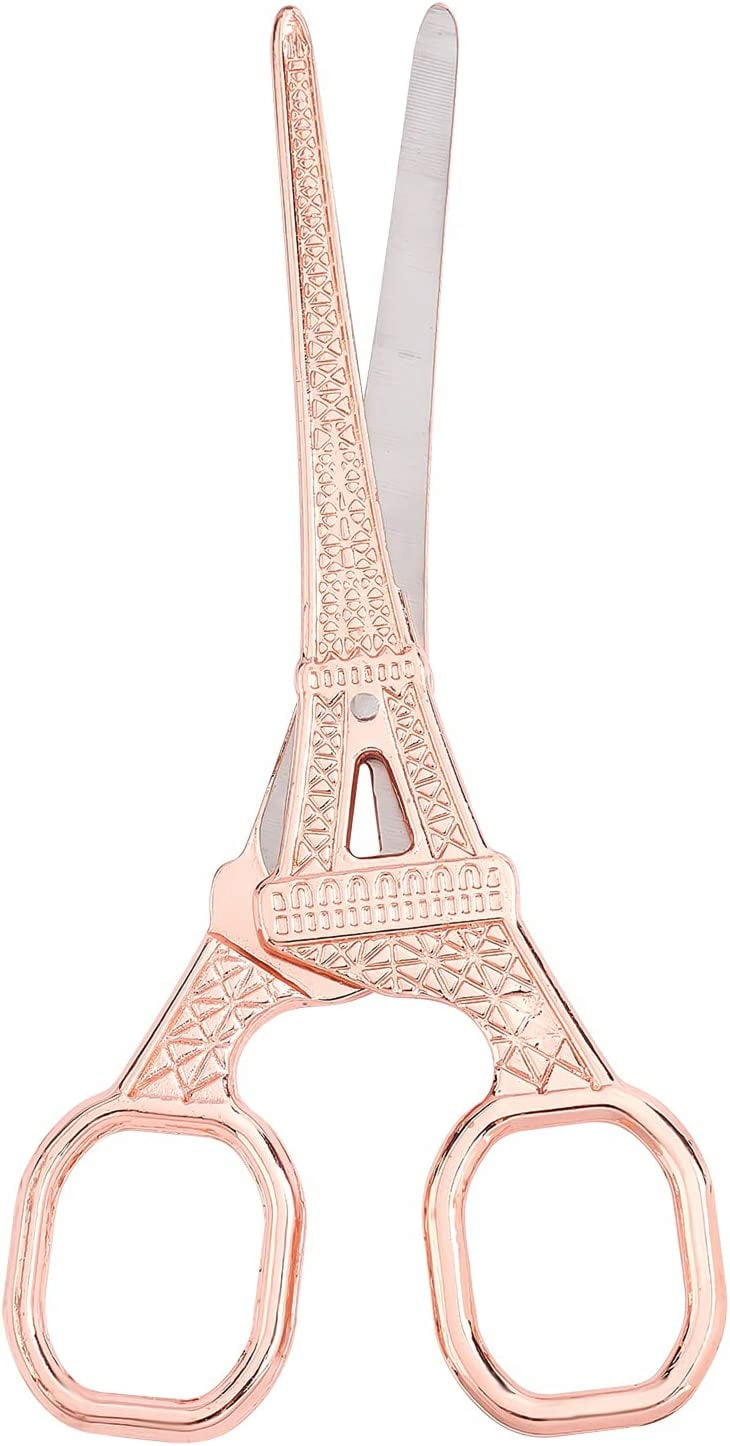 1 pc 304 Stainless Steel Scissors Eiffel Tower Light Gold 14x5.3x0.35cm ...