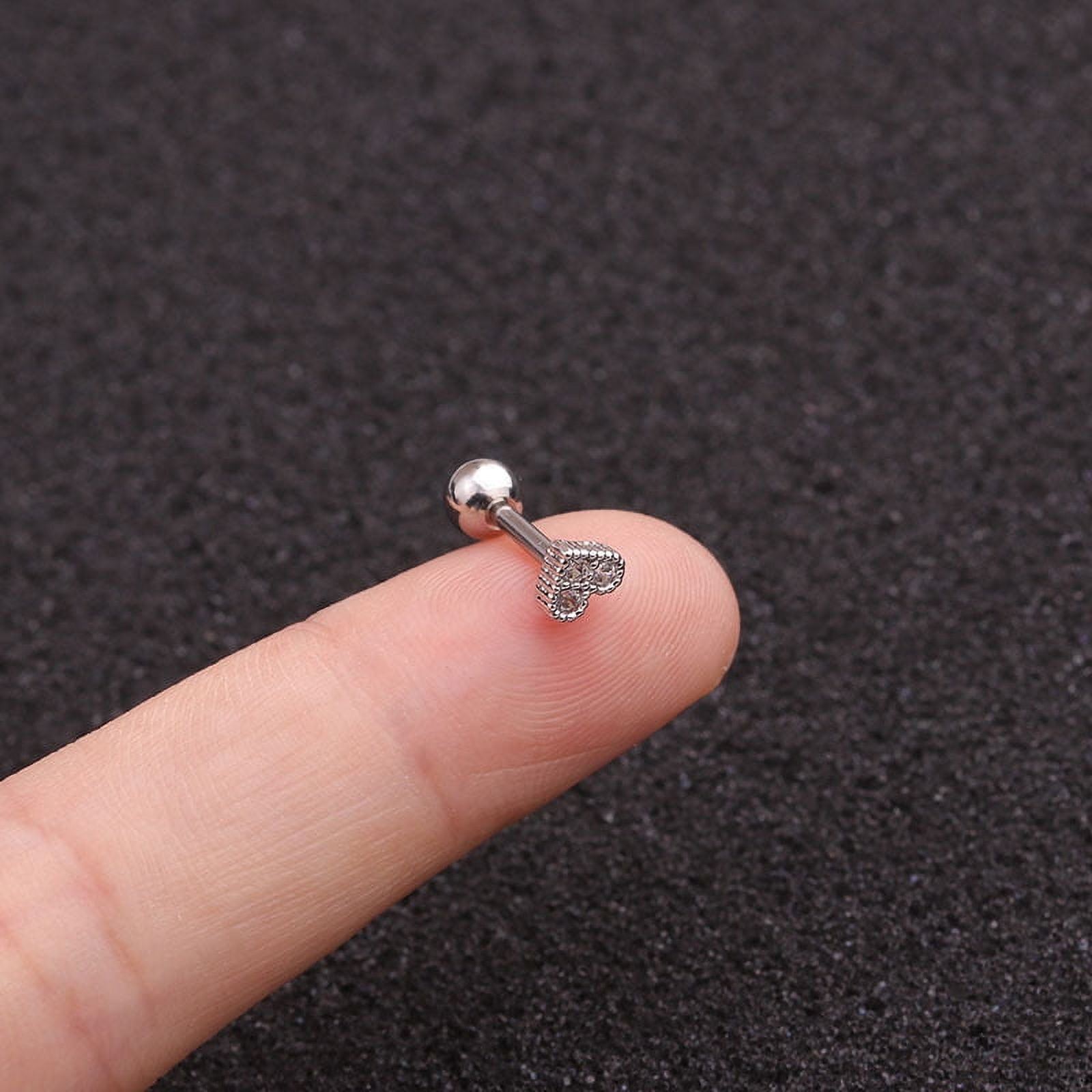 1 pc 316L Surgical Stainless Steel Micro Pave Clear Cubic Zirconia ...
