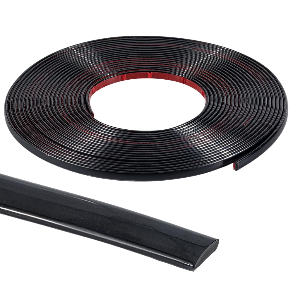 1 pc 33Ft x 0.3in Molding Trim Peel and Stick Black Flexible Self ...