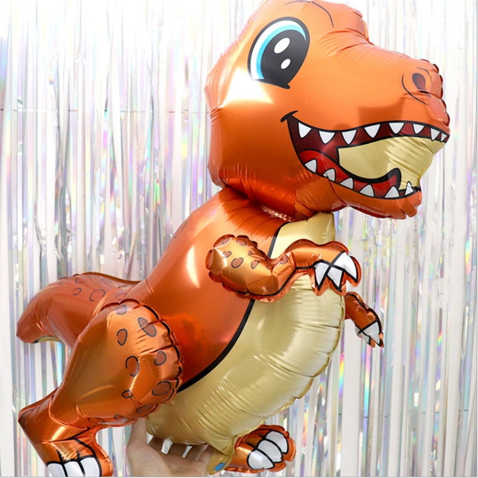 1 pc 4D Walking Dinosaur Foil Balloon Boy Animal Children Dinosaur Birthday Forest Party ...