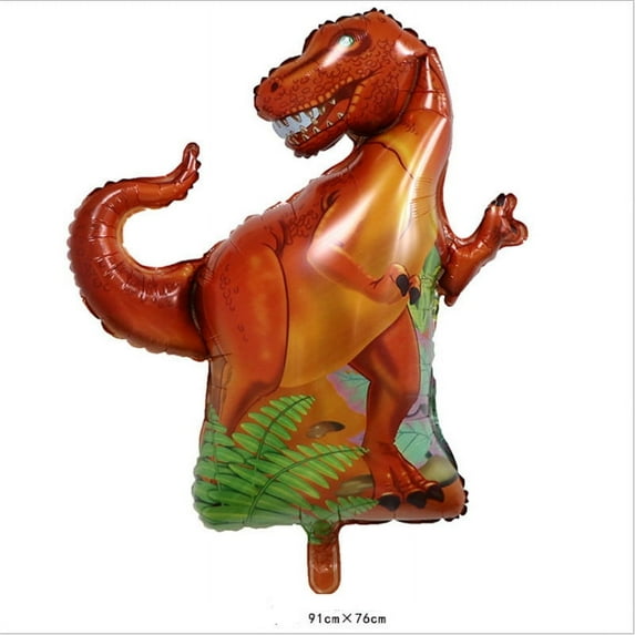1 pc 4D Walking Dinosaur Foil Balloon Boy Animal Children Dinosaur Birthday Forest Party ...