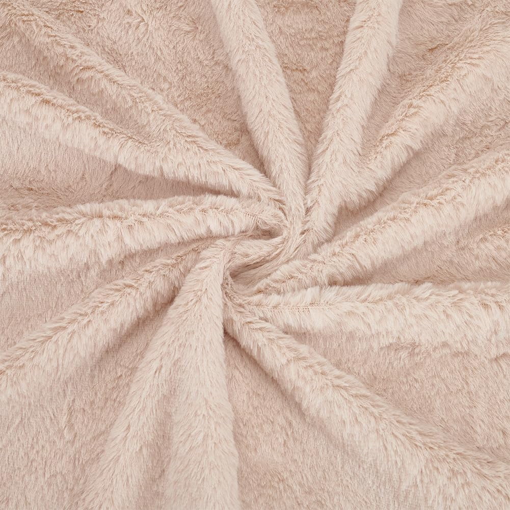 1 pc 63x20 Inch Short Hair Faux Fur Fabric Antique White Pre-Cut Craft ...