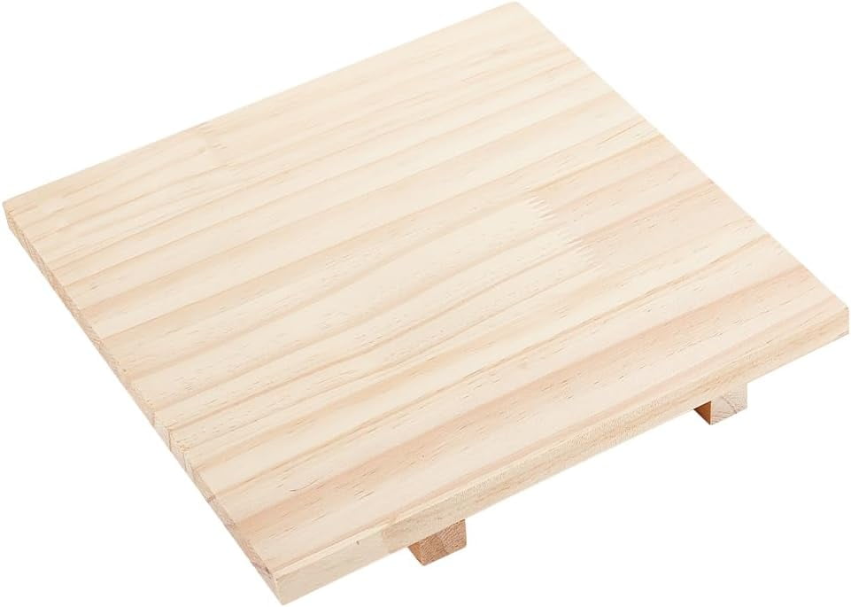 1 pc 9.5x9.5x1.2 inch Clay Board Mat Mud Board Wood Paint Pouring Panel ...
