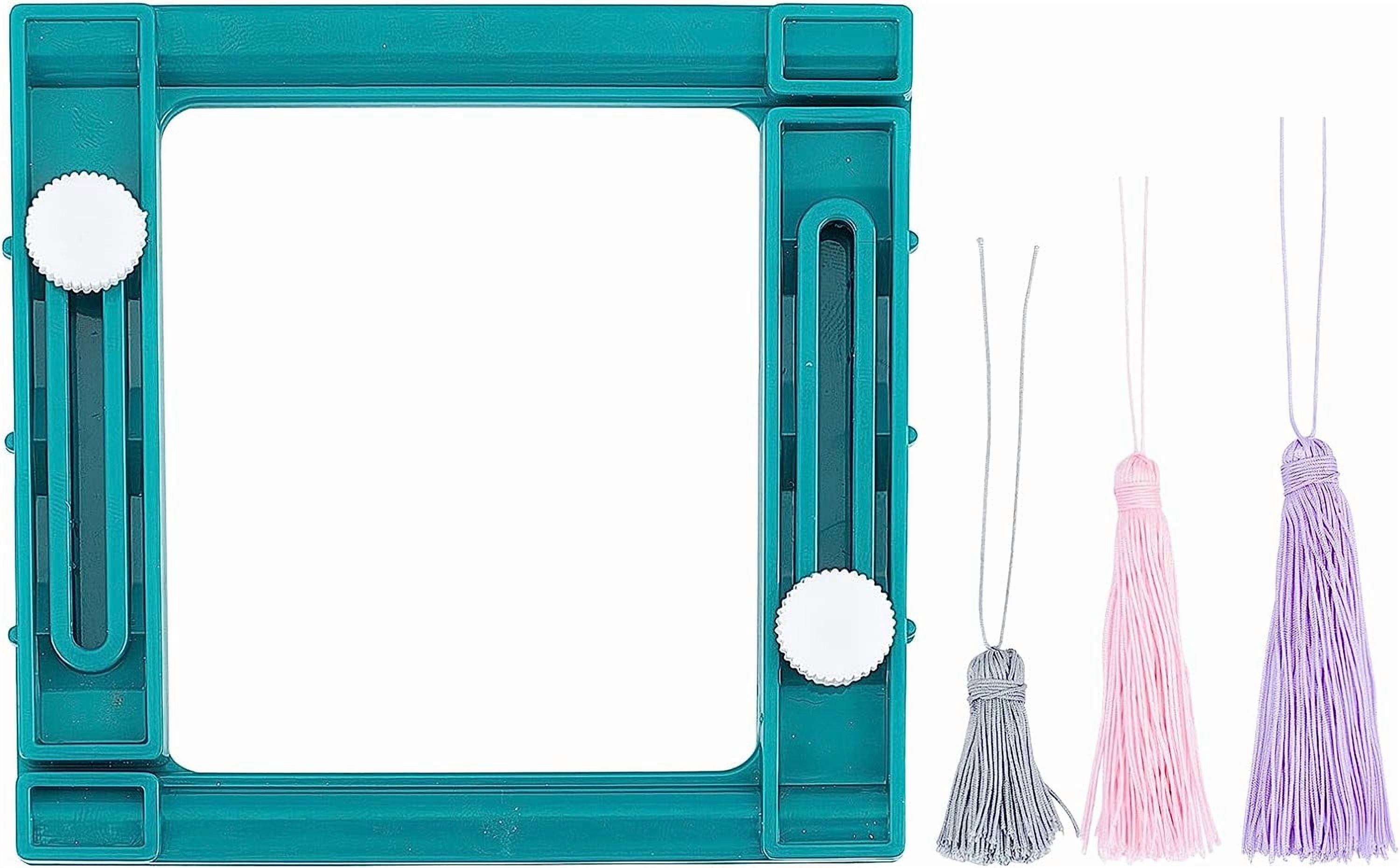 1 pc Adjustable Plastic Tassel Maker Square Teal DIY Tool for Handmade ...