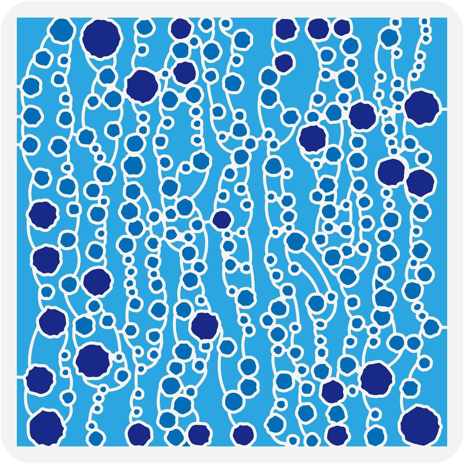 1 pc Air Bubbles Stencil 11.8x11.8 inch Bubbles Stencils Template Plastic Bubbles Block Pattern ...