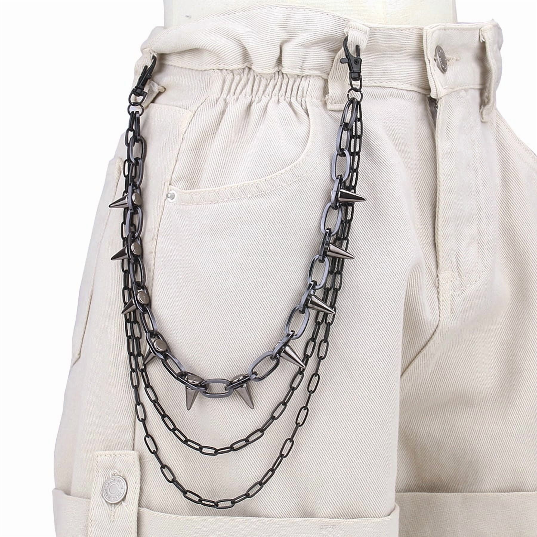 1 pc Aluminum & Alloy Rivets 3 Layer Trousers Chains Punk Style ...