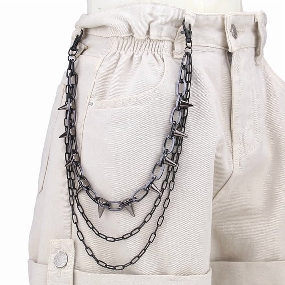 1 pc Aluminum & Alloy Rivets 3 Layer Trousers Chains Punk Style ...