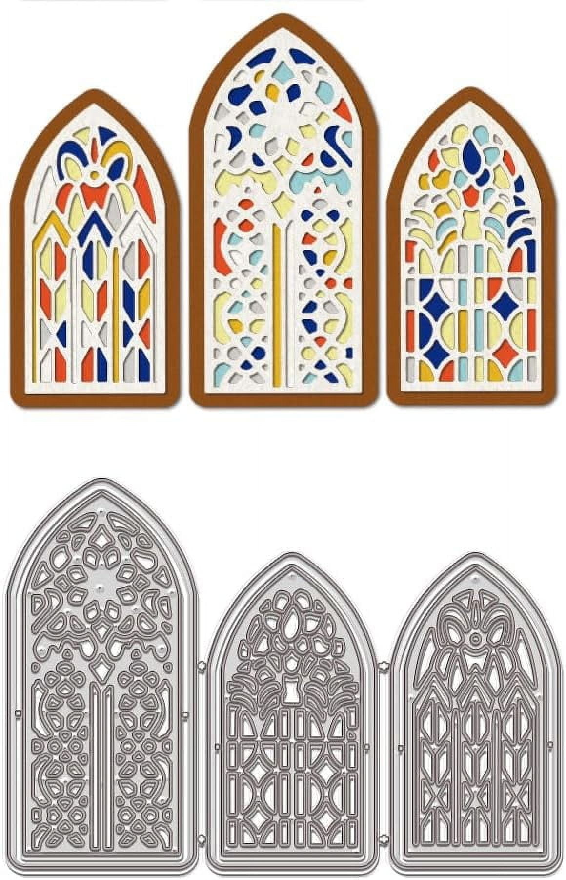 1 pc Arch Window Cutting Die Cuts Vintage Window Frame Metal Cutting Dies Stencils Home ...