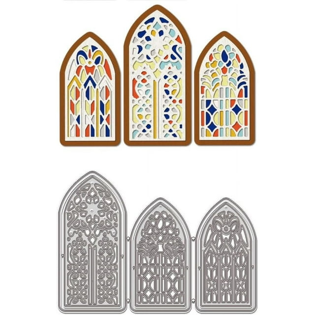 1 pc Arch Window Cutting Die Cuts Vintage Window Frame Metal Cutting Dies Stencils Home ...