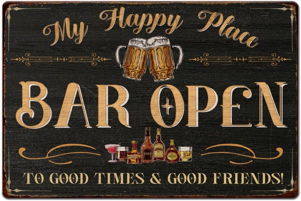 1 pc Bar Tin Sign Metal Posters Metal Painting Decor Vintage Basement ...