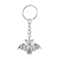 1 pc Bat Alloy Pendant Keychain Theme with Iron Split Key Rings Silver ...
