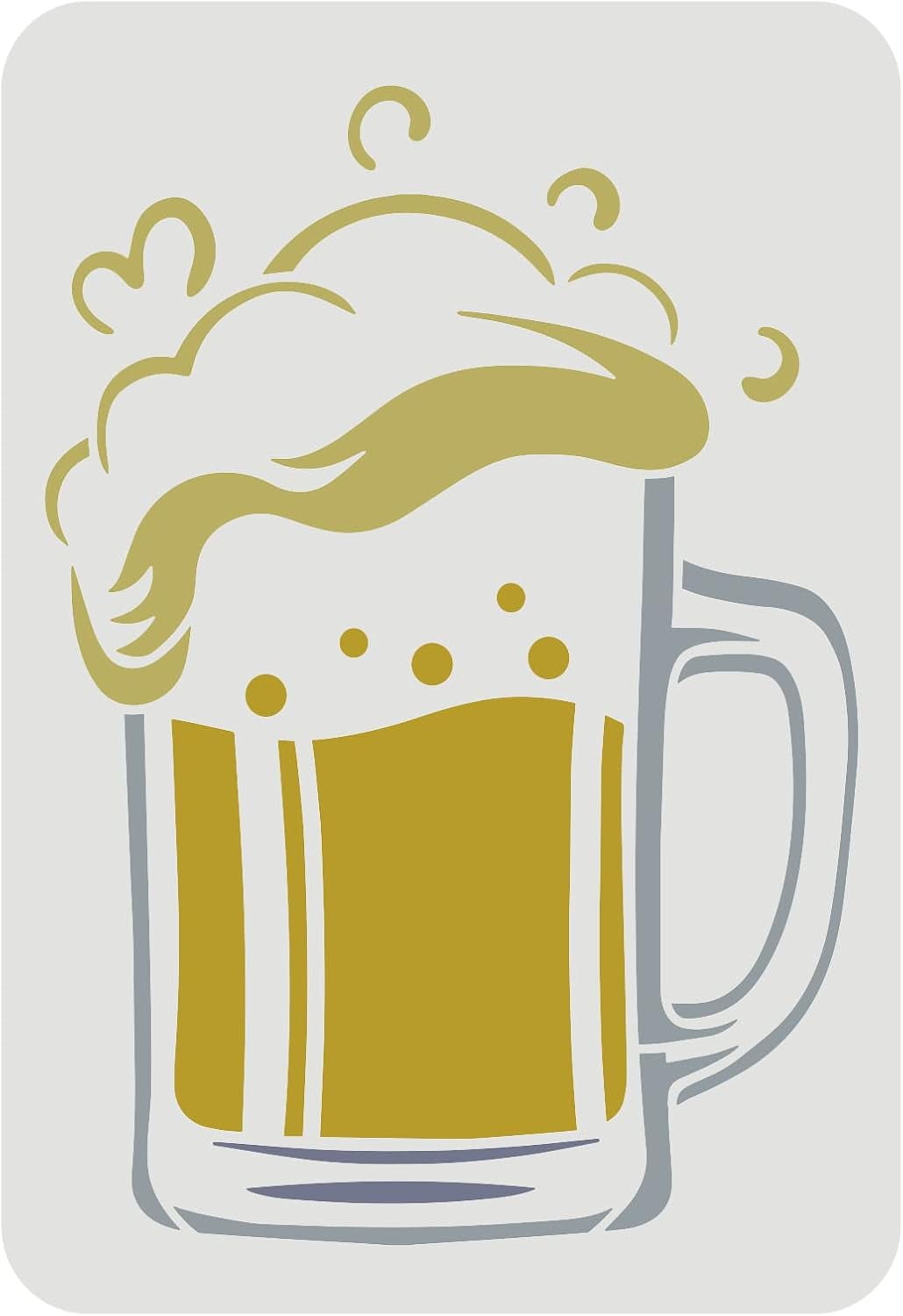 1 pc Beer Mug Stencil 29.7x21cm Reusable Cup of Beer Drawing Stencil ...