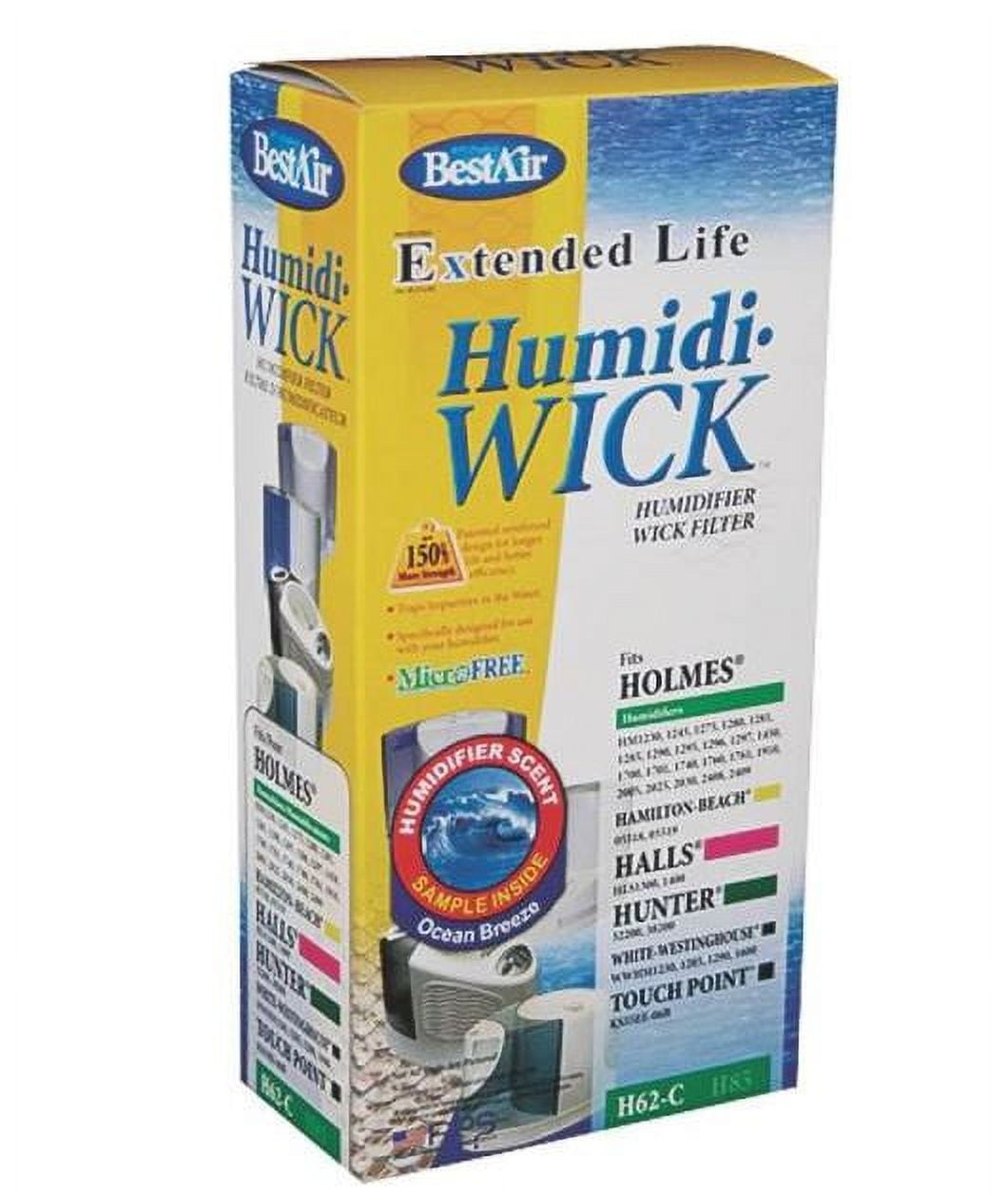 BestAir Extended Life Humidi-Wick H62 Humidifier Wick Filter H62-PDQ-4 ...