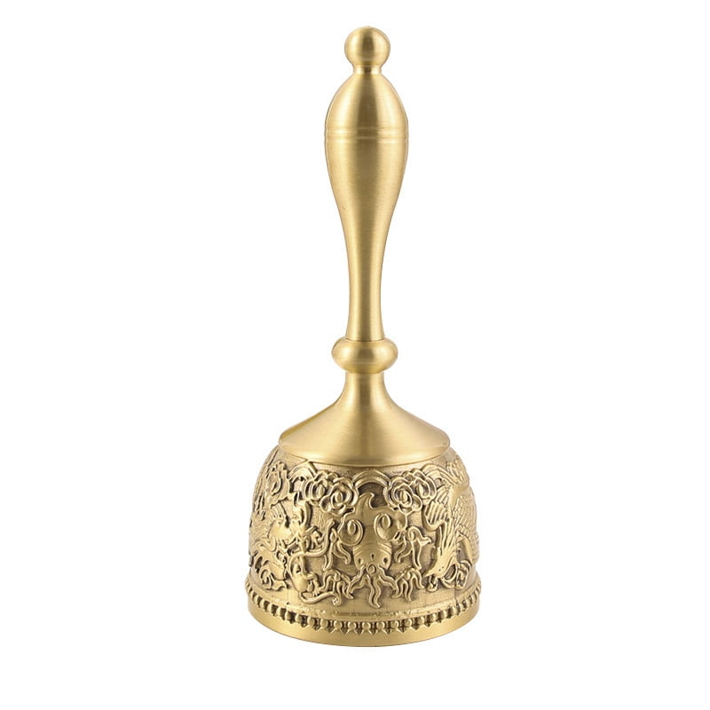 1 pc Brass Handbell Barbell Retro Call Bell Mini Altar Bells for ...