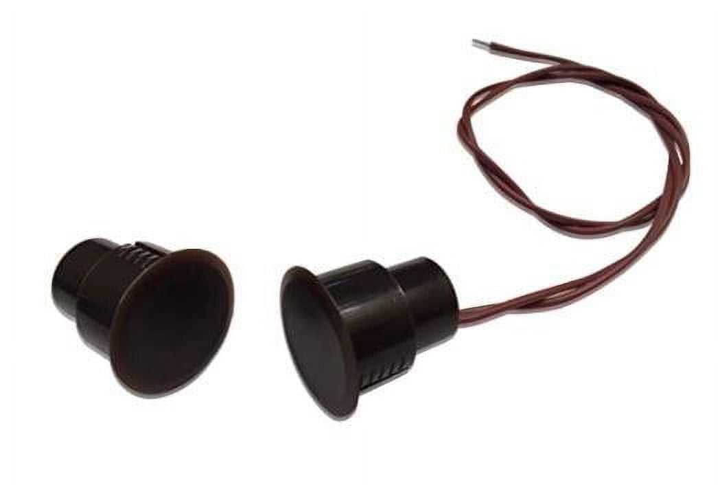 1 pc Brown N.C. Recessed Door Contacts (NORMALLY CLOSED) Alarm Door ...