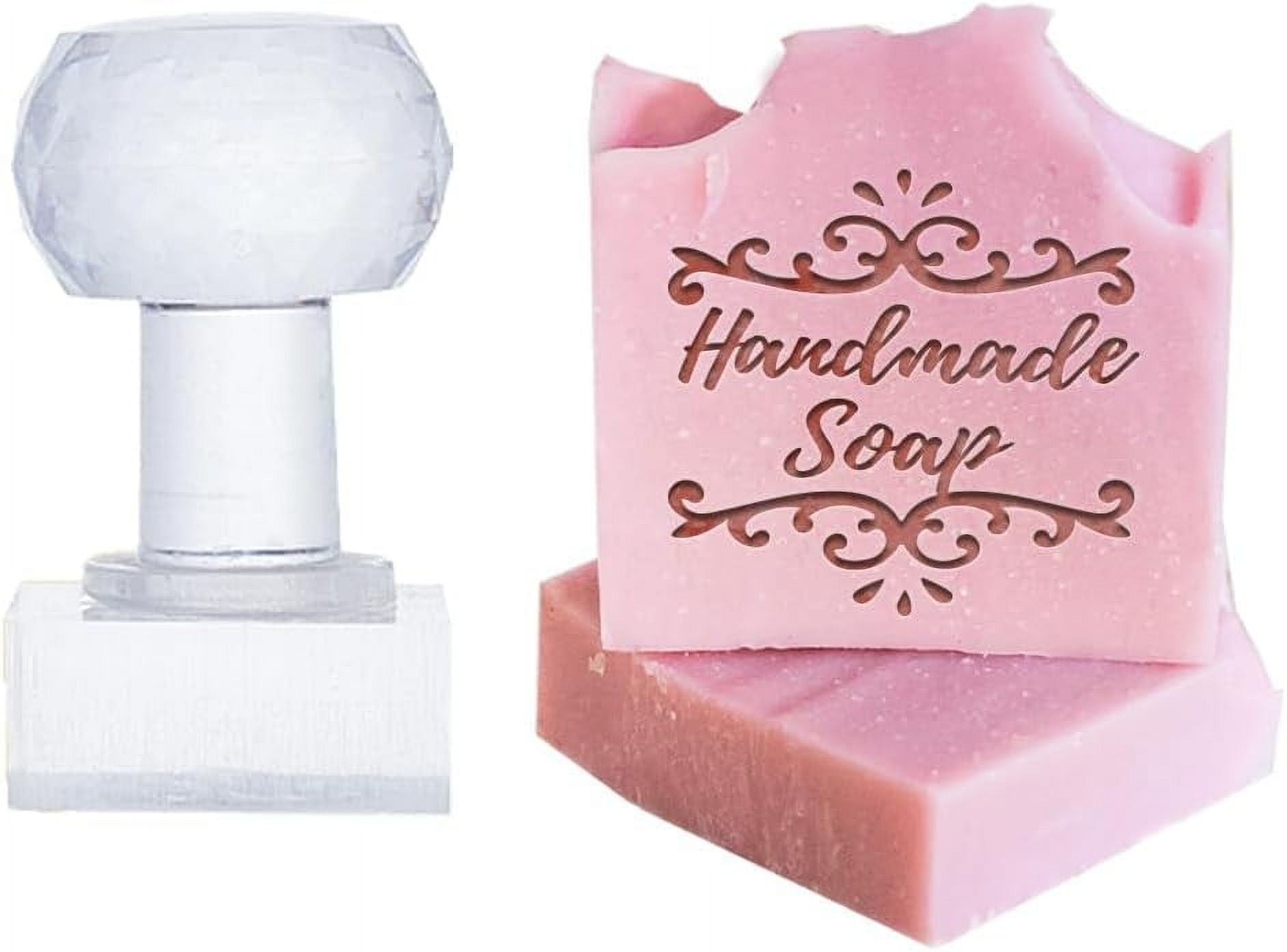 1 pc Clear Acrylic Soap Stamps with Big Handles DIY Soap Molds Supplies ...