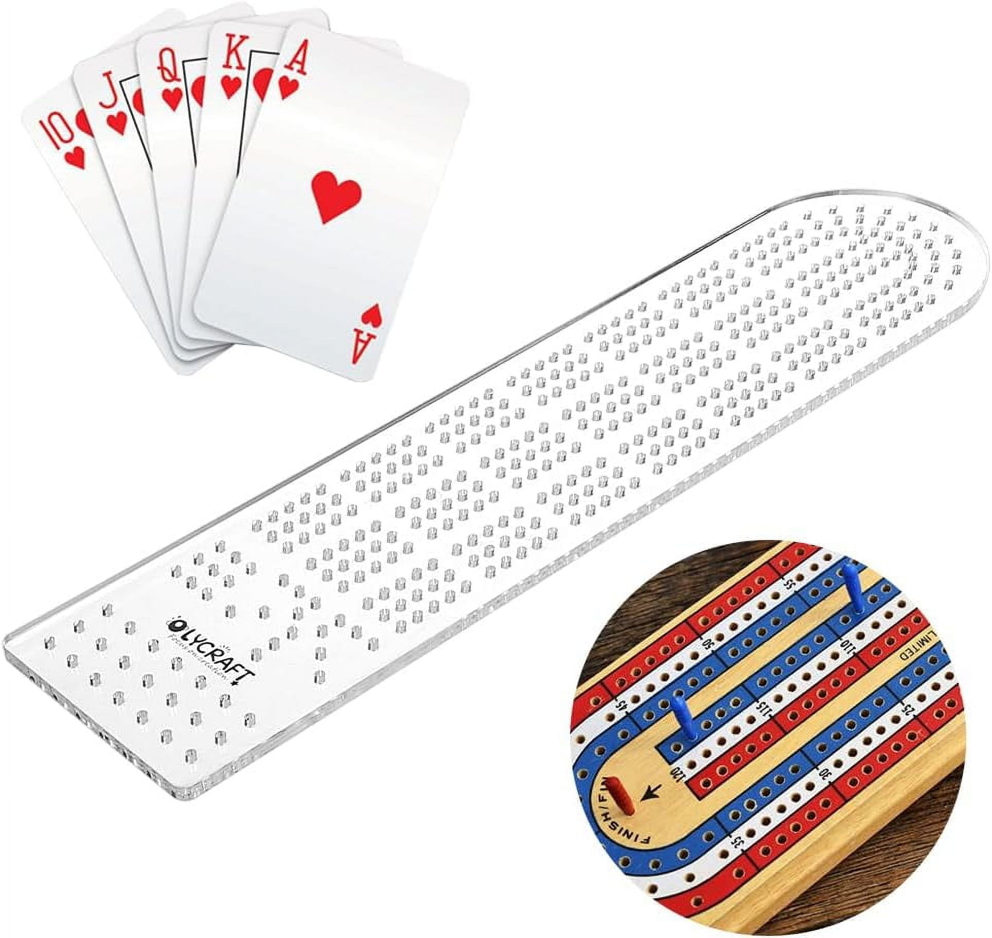 1 pc Cribbage Board Template 3.7x15 Inch 3-Track Clear Acrylic Router ...