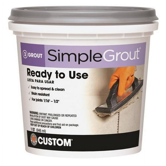 1 pc Custom Building Products SimpleGrout Indoor Natural Gray Grout 1 qt - Walmart.com