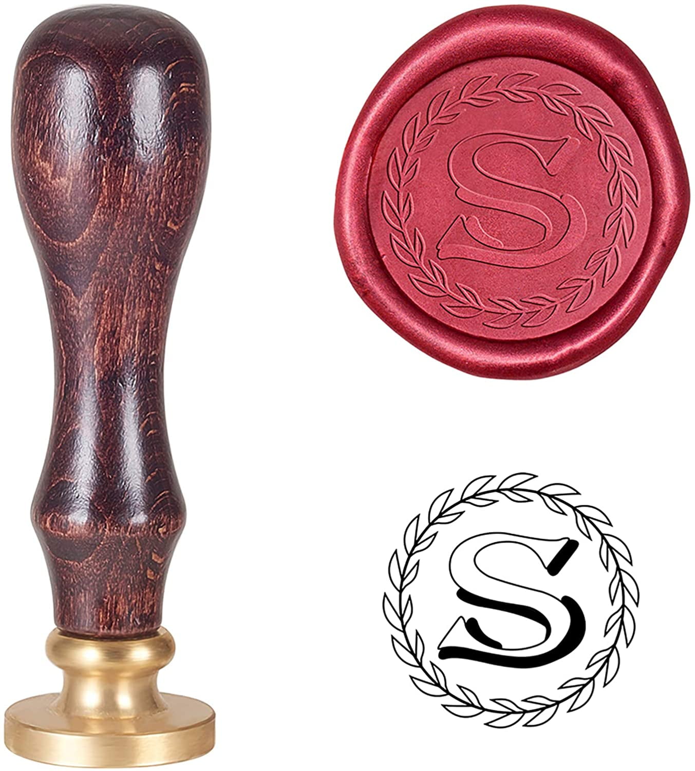 1 pc DIY Letter Scrapbook Brass Wax Seal Stamps and Wood Handle Peace ...