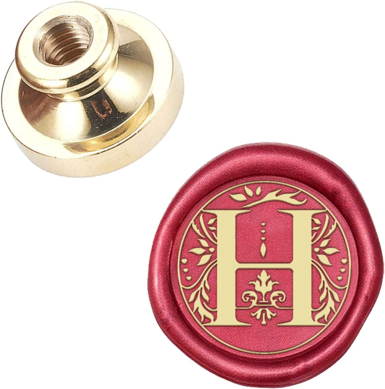 1 pc DIY Scrapbook Brass Wax Seal Stamp Head Letter H Golden 25x14mmDIY ...