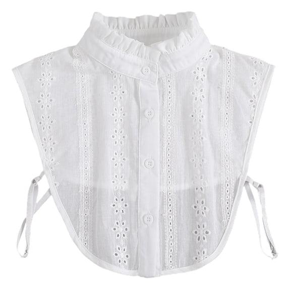1 pc Detachable Cotton Shirt Women False Collar Neckline Trim DIY ...