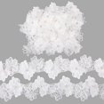 1 pc Double Layer Polyester 3D Flower Lace Trim Ribbon with Rhinestone ...