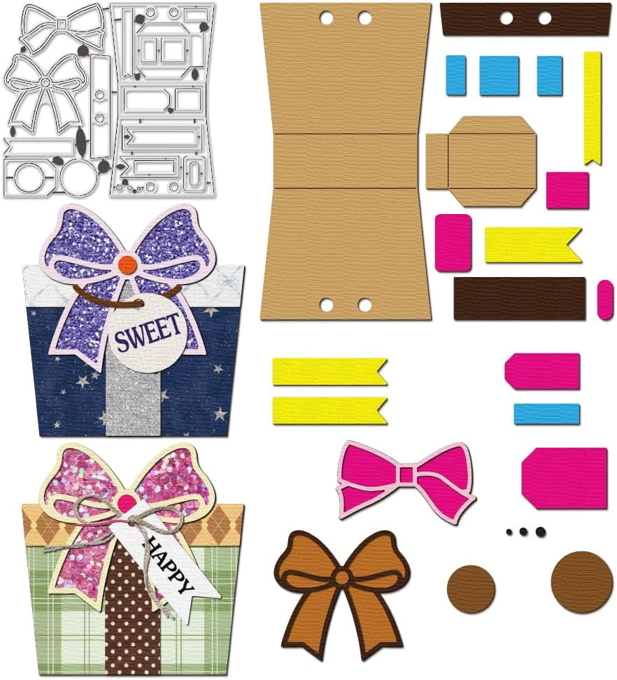 1 pc Folding Gift Case Theme Carbon Steel Cutting Dies Stencils for DIY ...