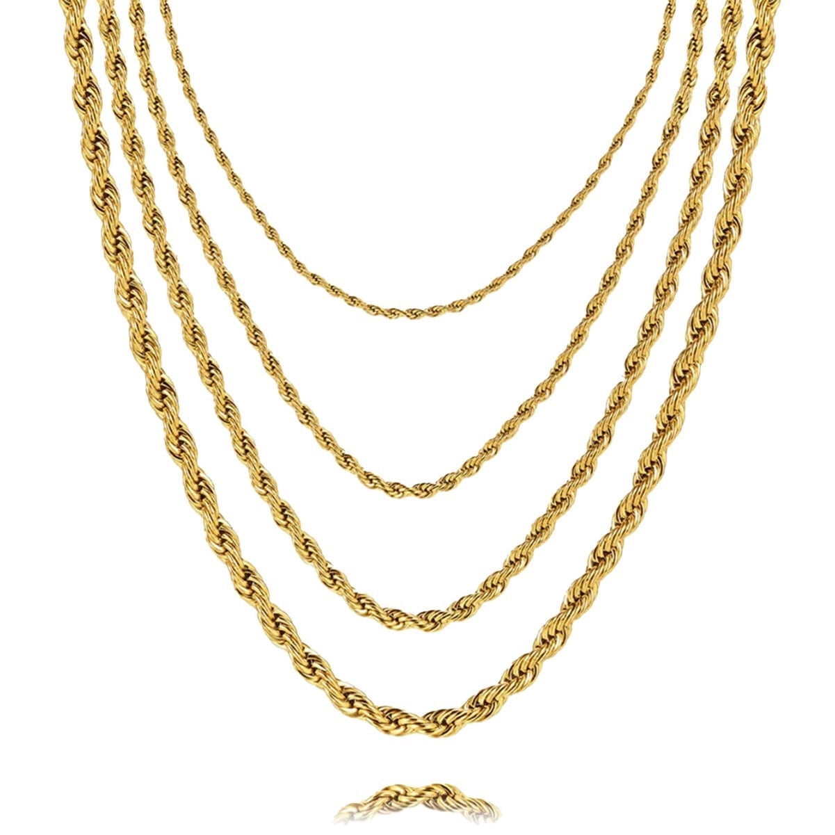 1 pc High Quality Twist Chain Necklace 2mm/3mm/4mm/5mm Stainless Steel ...