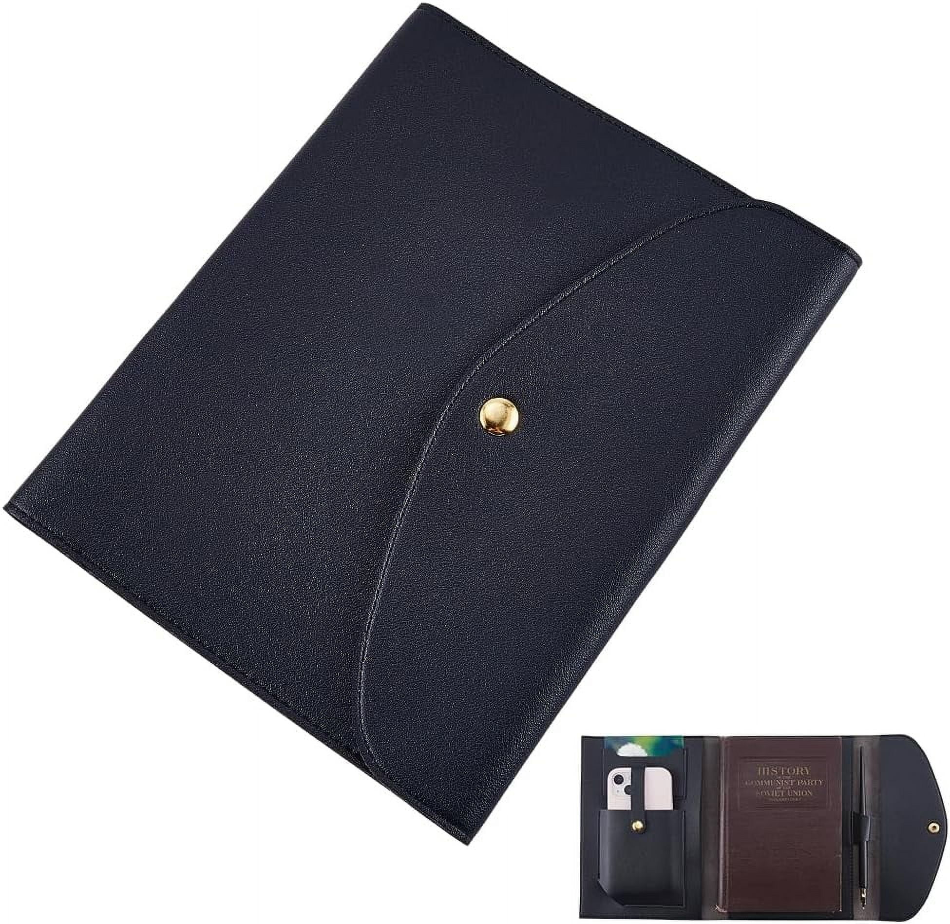 1 pc Imitation Leather & Zinc Alloy File Folders Rectangle Black ...