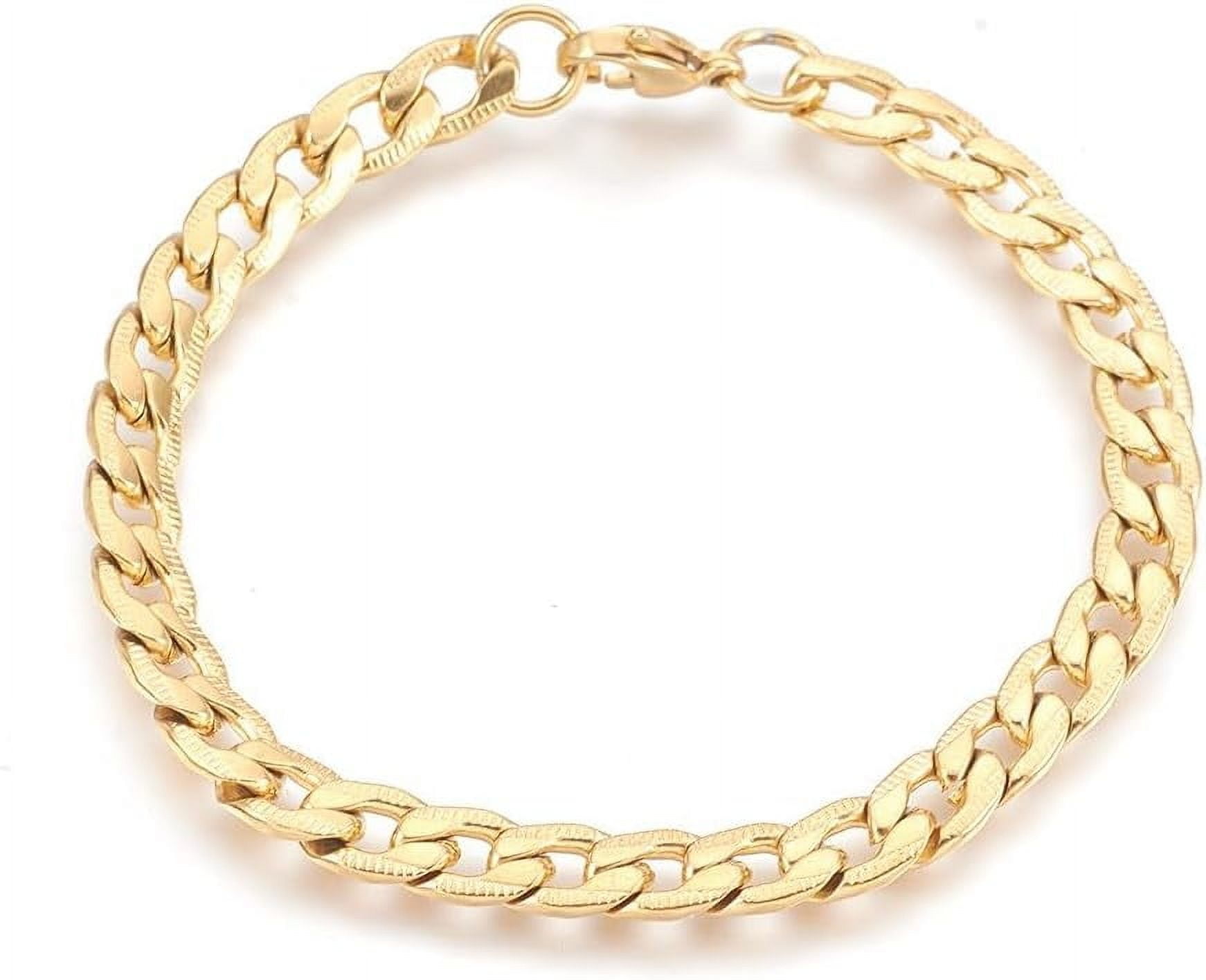 1 pc Ion Plating(IP) 304 Stainless Steel Curb Chain Bracelets with ...