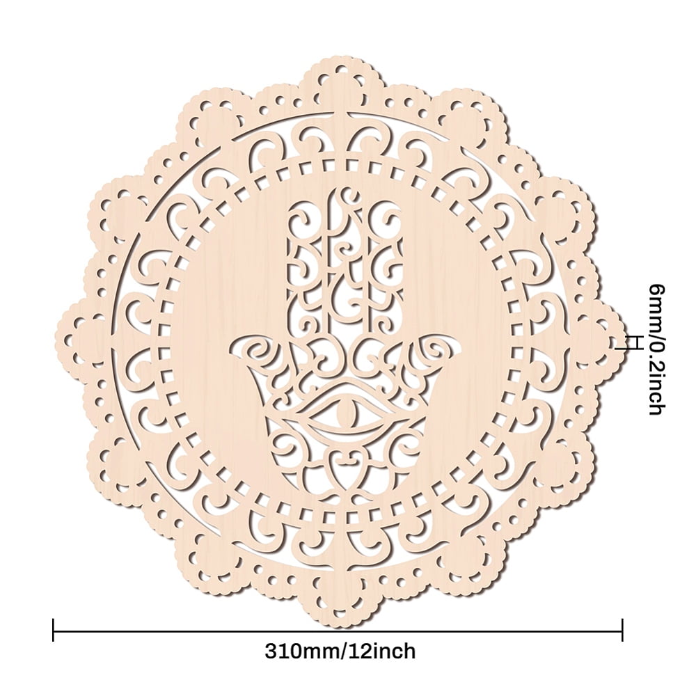 1 pc Laser Cut Wooden Wall Sculpture Torus Wall Art Home Decor Meditation Symbol Hanging Artwork ...