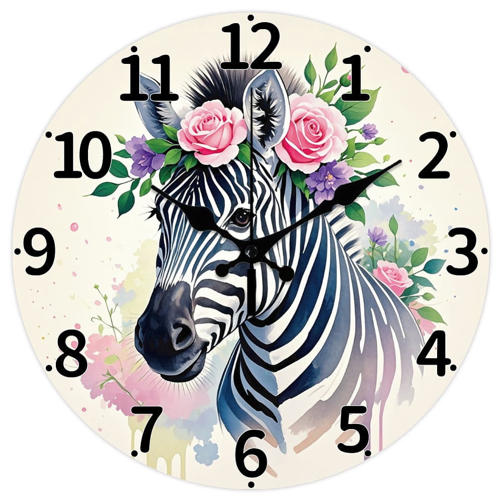 1 pc MDF Printed Wall Clock for Home Living Room Bedroom Decoration ...