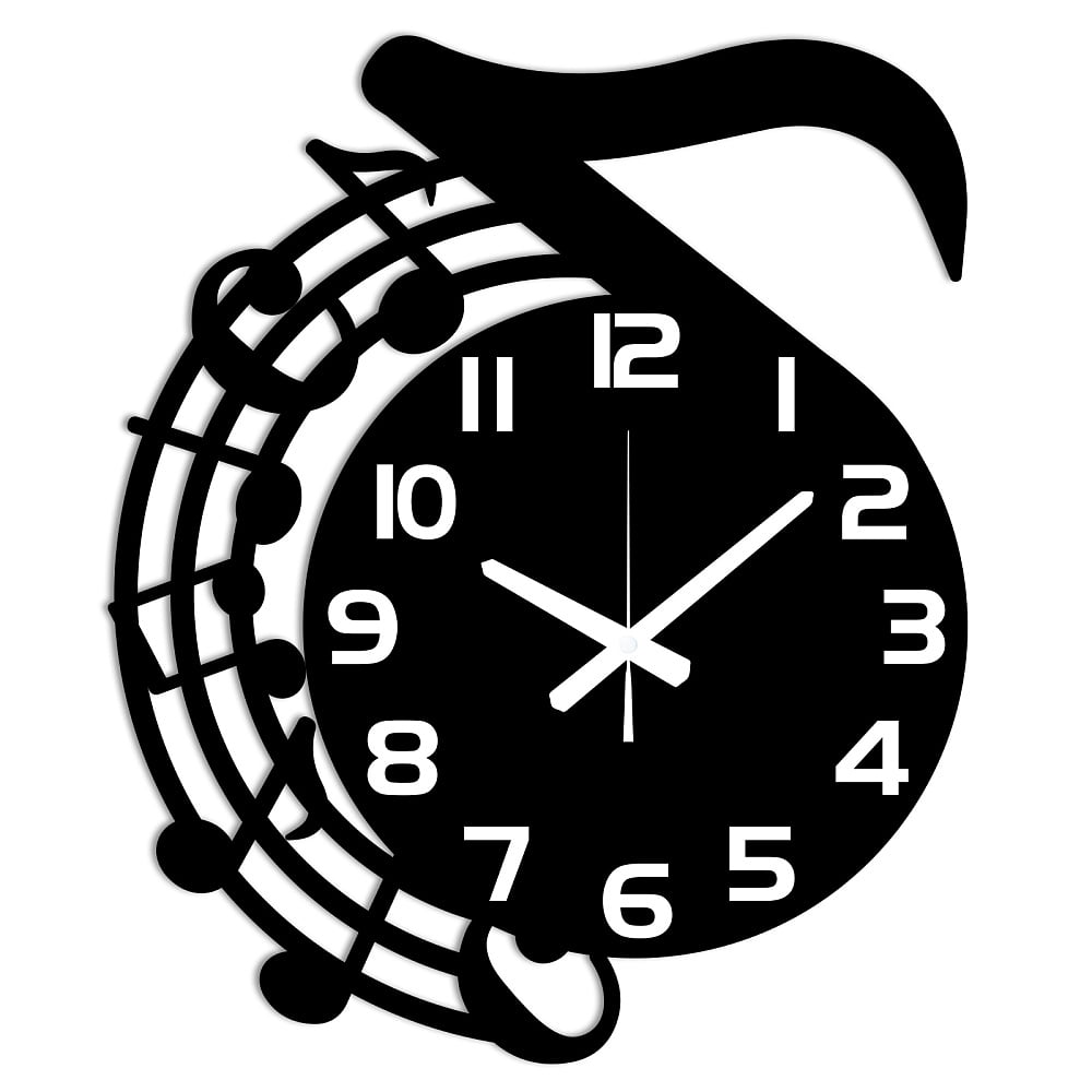 1 pc MDF Wall Clock for Home Living Room Bedroom Decoration Musical ...