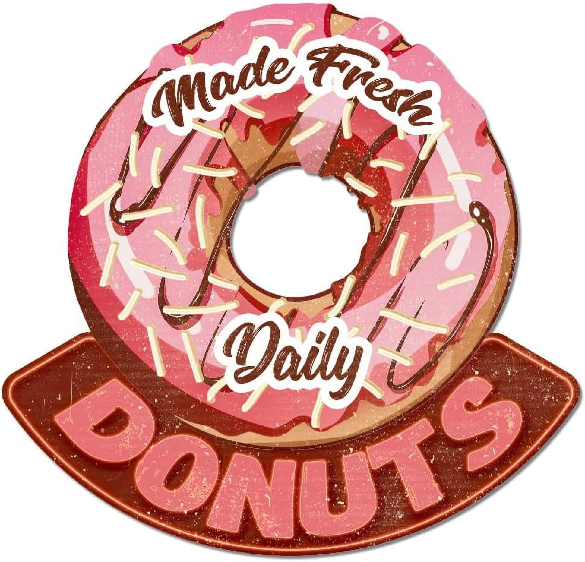 1 pc "Made Fresh Daily Vintage Metal Tin Sign Retro Donuts Plaque ...