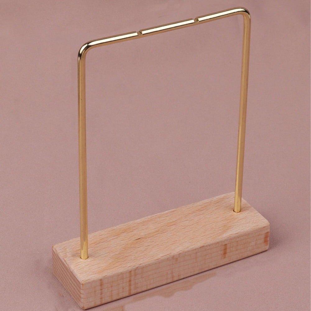 1 pc Metal Bar Earring Display Stands Jewelry Display Holder with Wood ...