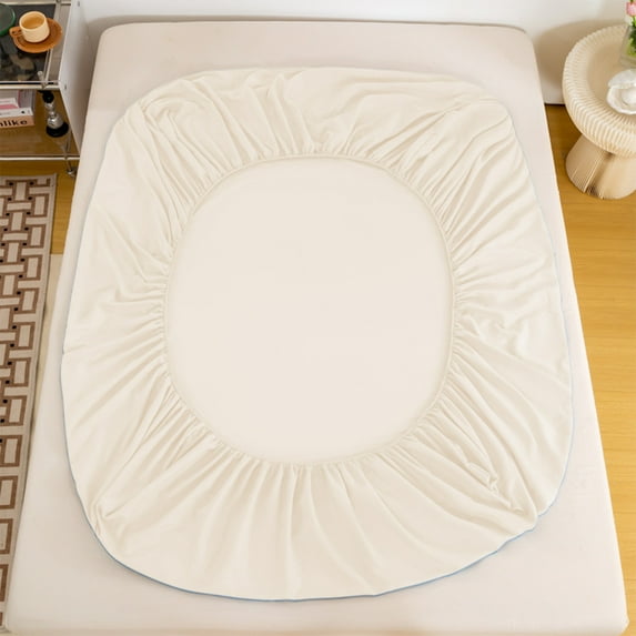 1 pc Non-slip Fitted Sheet Mattress Protector Full Cover Design Soft ...