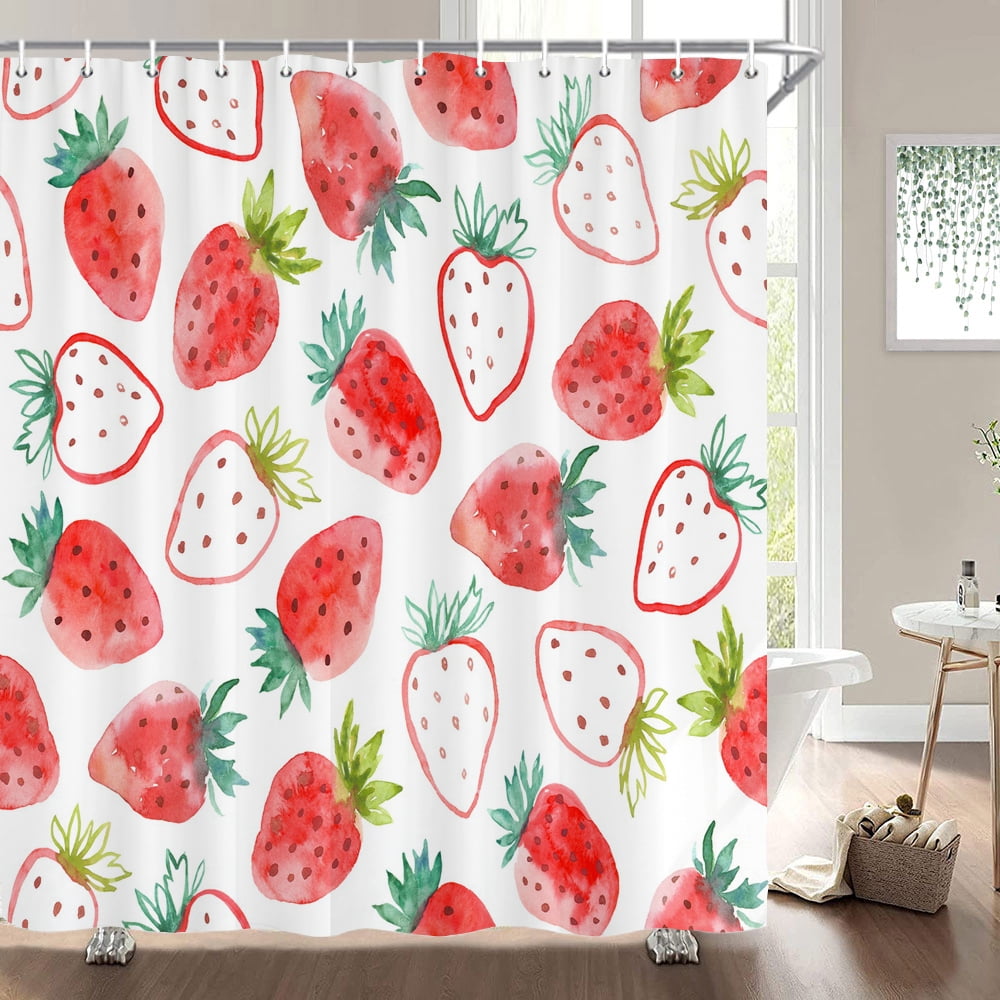 1 pc Nordic style Fruit pattern Shower Curtains With Bathroom Curtains ...