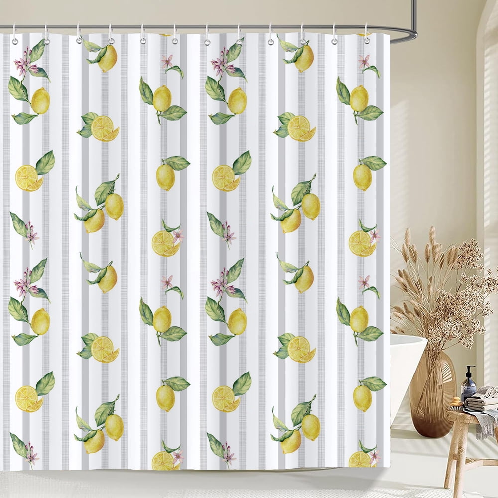 1 pc Nordic style Fruit pattern Shower Curtains With Bathroom Curtains ...