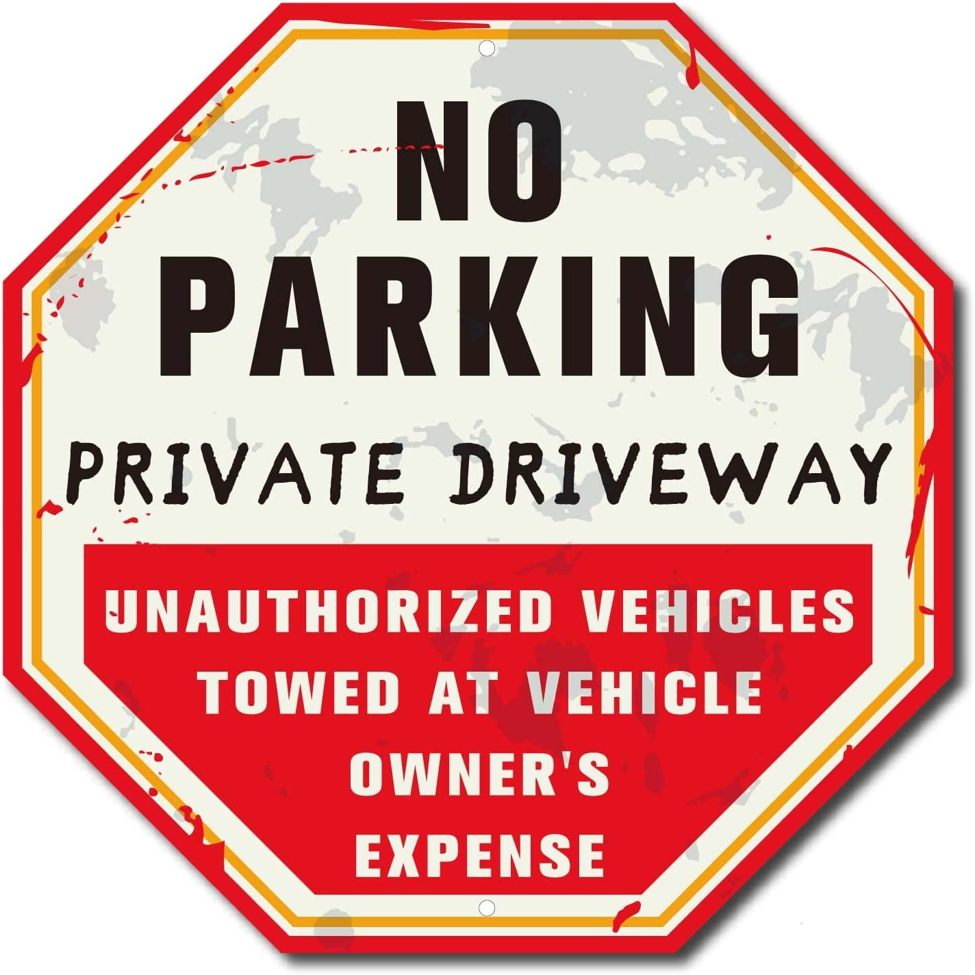 1 pc Octagon Vintage Iron Tin Sign Metal Warning Signs for Home Garden ...