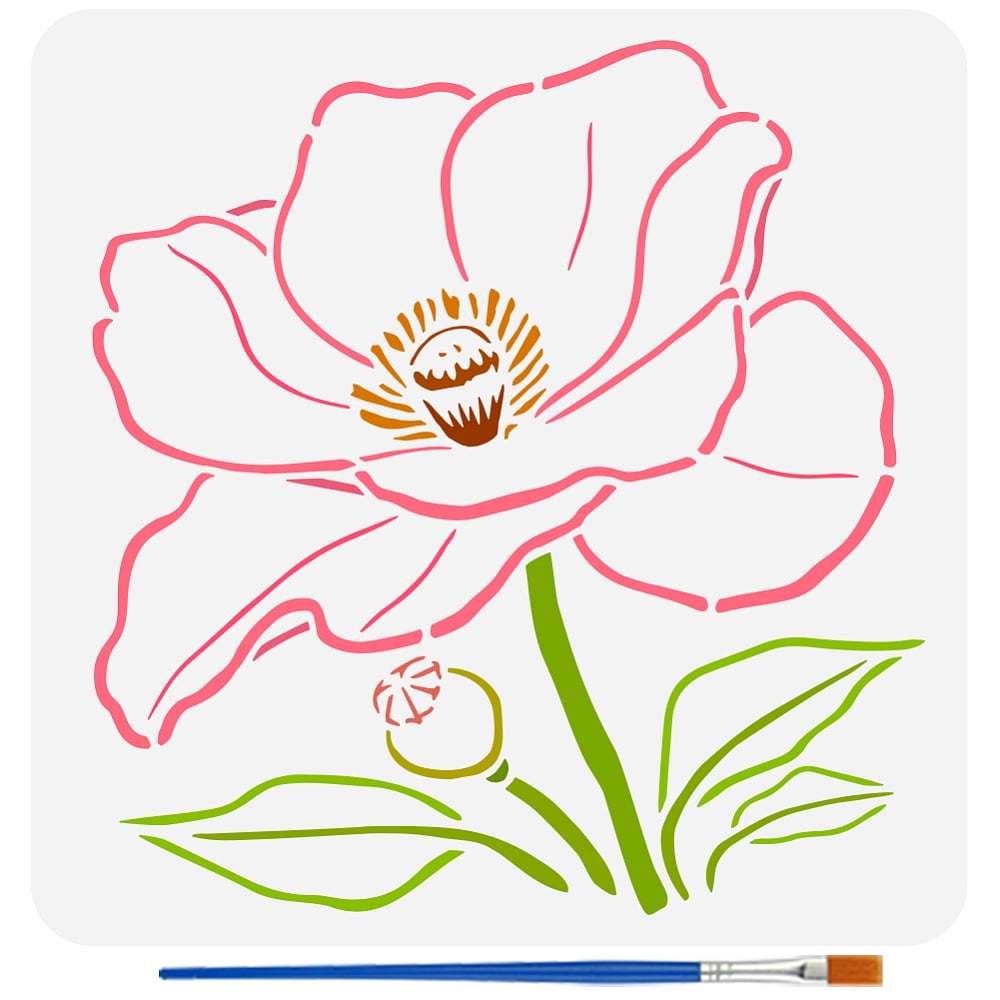 1 pc PET Hollow Out Drawing Painting Stencils for DIY Scrapbook Photo ...