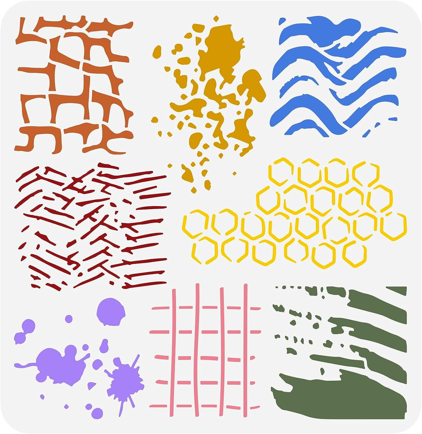 1 pc PET Hollow Out Drawing Painting Stencils for DIY Scrapbook Photo ...