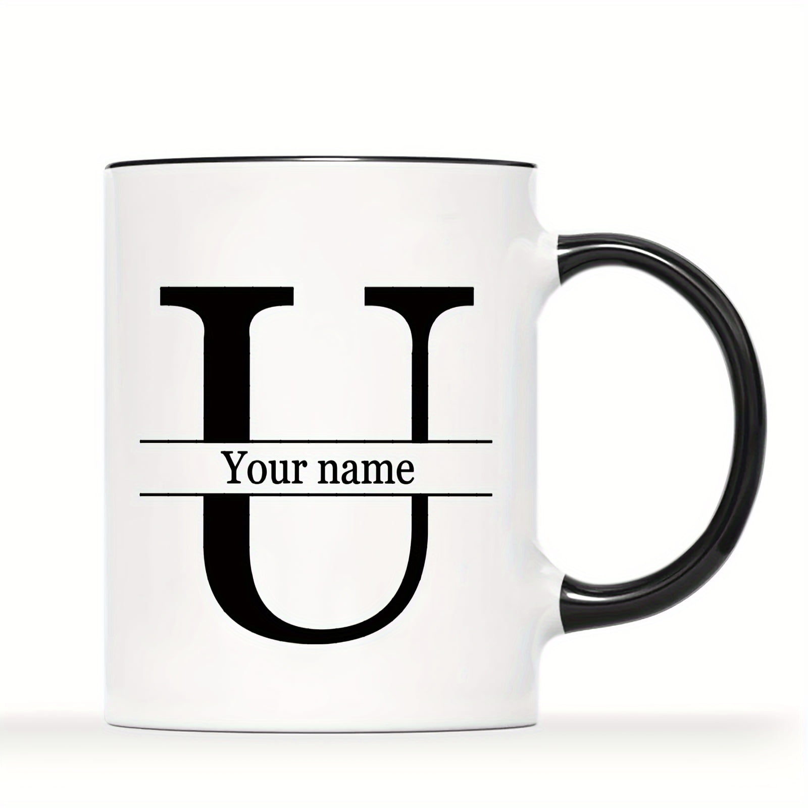 1 pc Personalized Cup with Name and Letters-Unique Design Ceramic Cup ...
