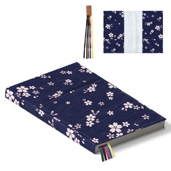 1 pc Polyester Book Cover Notebook Wraps with Ribbon Bookmarks ...