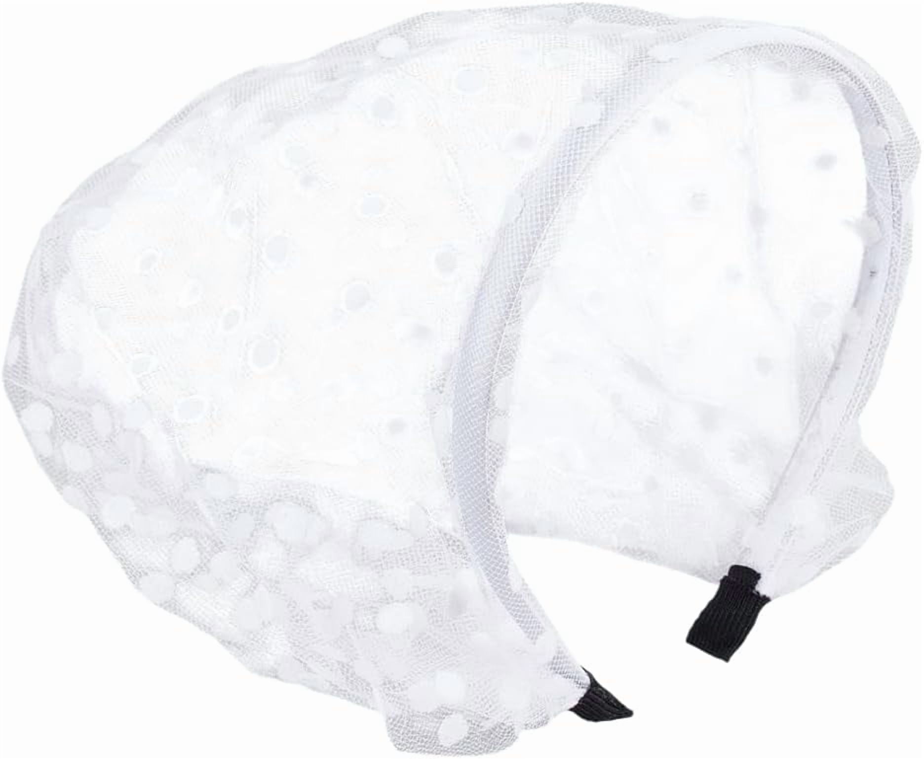 1 pc Polyester Mesh Veil Hair Bands for Women White 270mm - Walmart.com