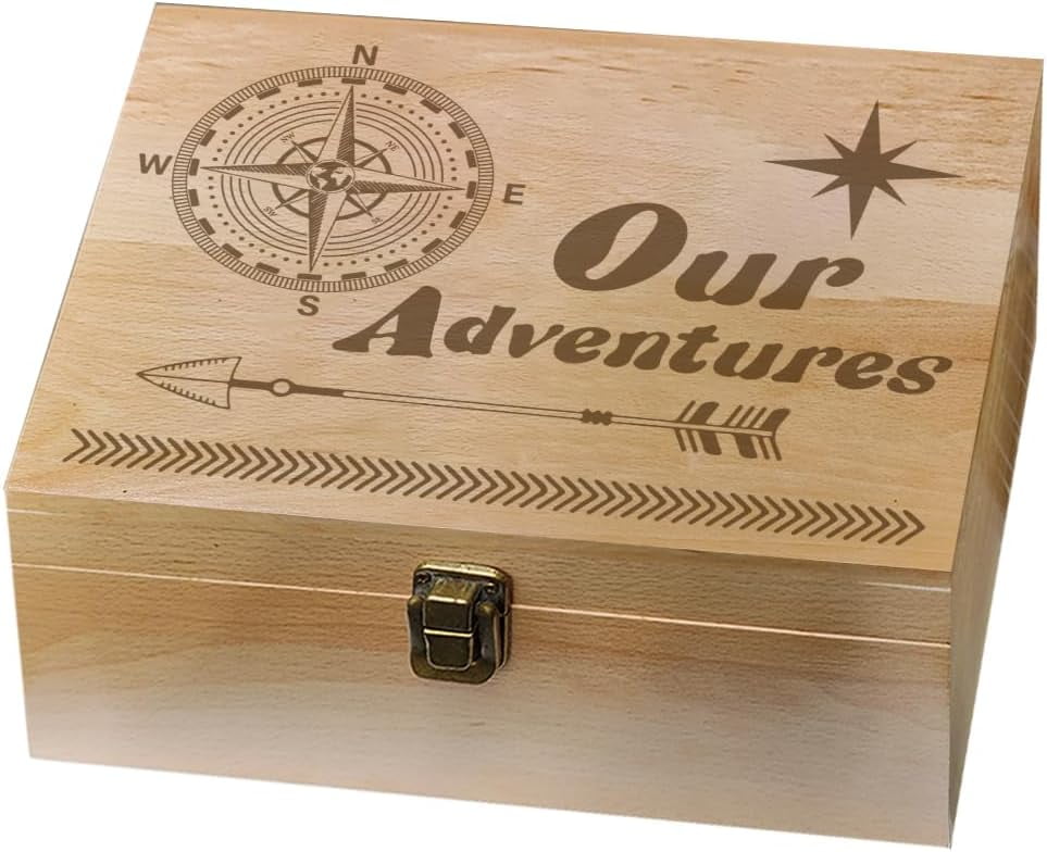 1 pc Rectangle Wooden Memory Keepsake boxes with Lids for Anniversary ...